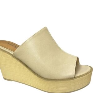 Pierre Dumas | Shoes | Pierre Dumas Nude Wedge | Poshmark